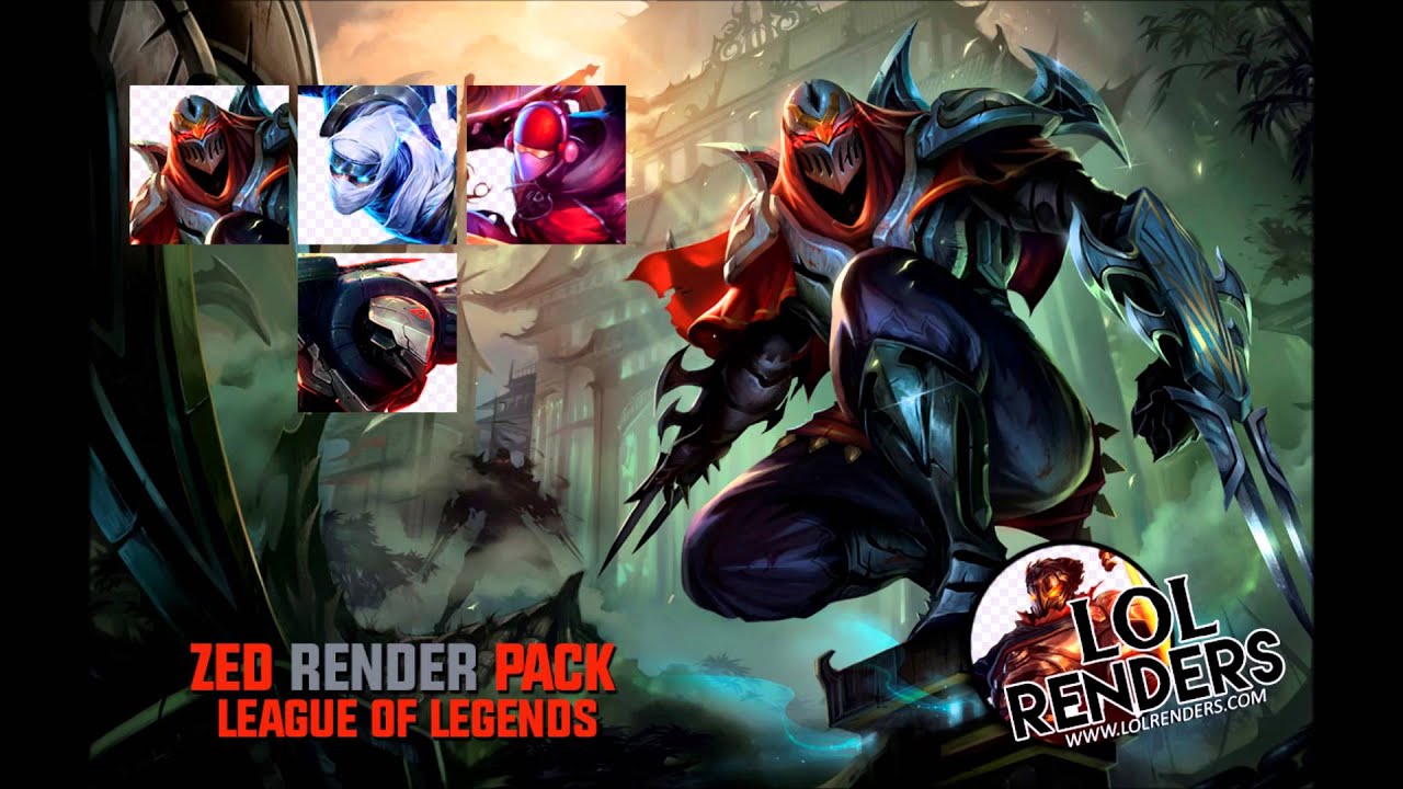 League of Legends Zed Render Pack - YouTube