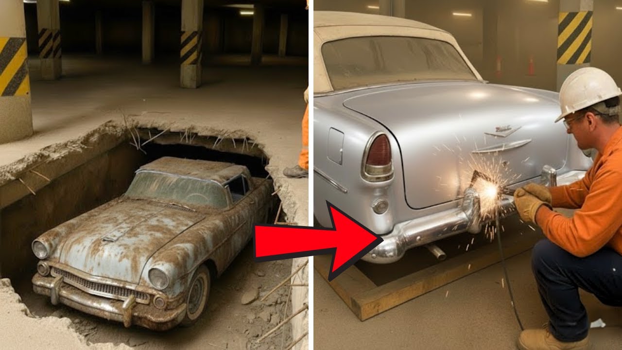 [Full Story] Vintage Car Is Found Buried in Garage, Worker Cuts Open ...