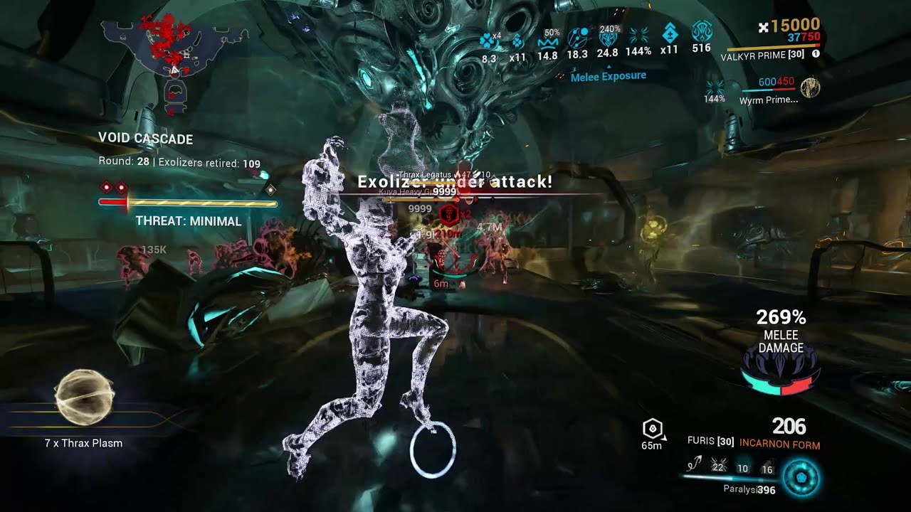 Arcane Trickery Stealth Valkyr x Okina | Solo Void Cascade Level Cap ...