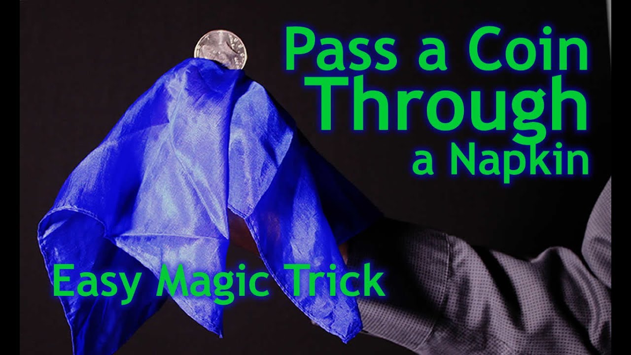 Pass a Coin Through a Napkin - Learn This Magic Trick - YouTube