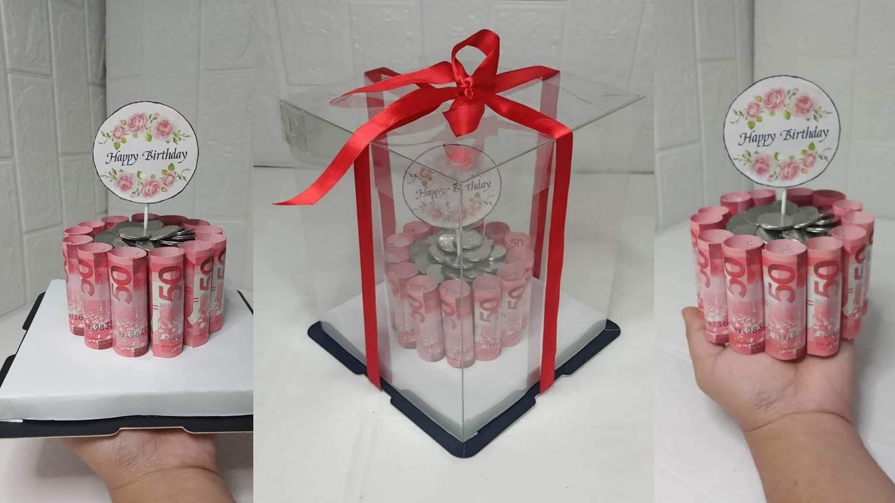DIY EASY CUTE MONEY CAKE | BIRTHDAY GIFT IDEAS | Shara's DIY - YouTube