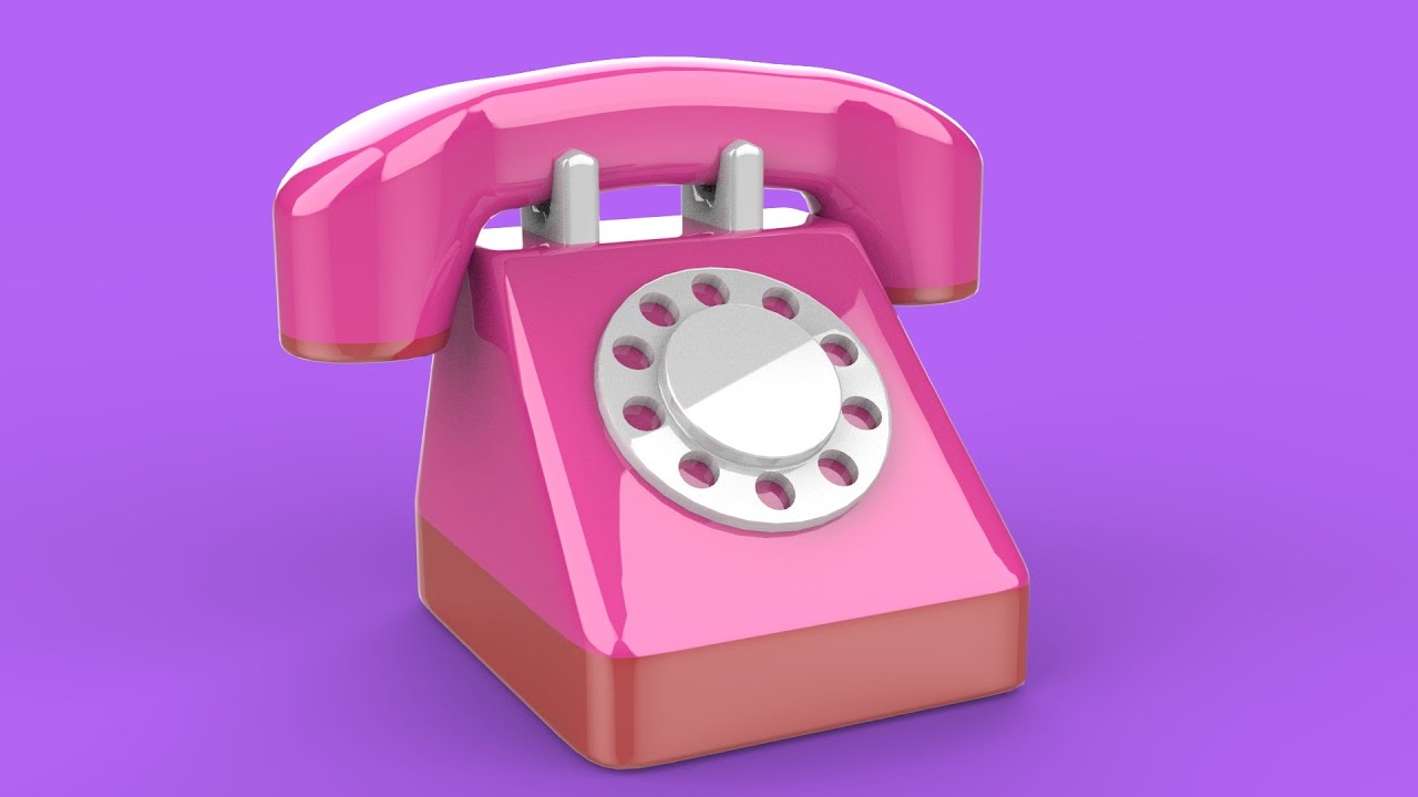 how to model cartoon type telephone in 3d maya #3dmodeling - YouTube