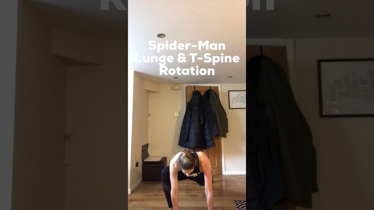 Spiderman Lunge with T Spine Rotation - YouTube