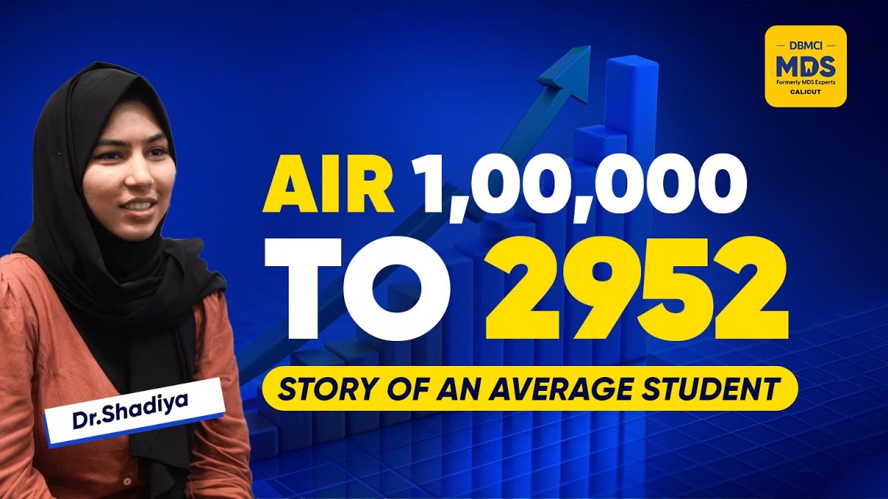 How Dr. Shadiya Jumped from AIR 100,000 to 2952 in NEET PG - YouTube