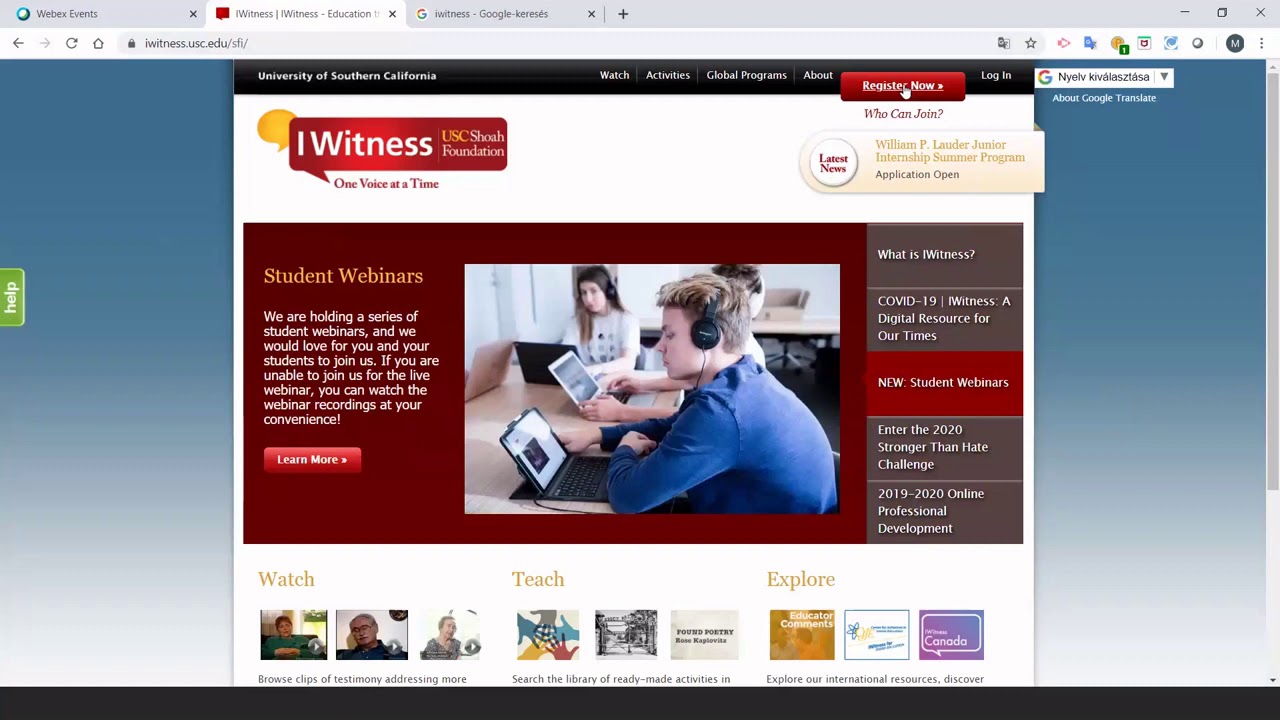 Az IWitness digitális platform kínálta lehetőségek az online oktatásban ...