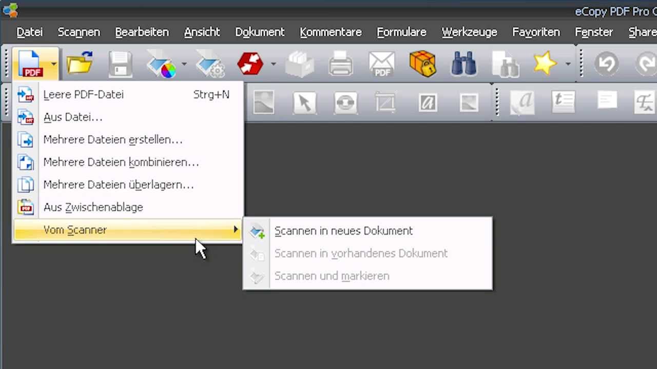 Nuance eCopy PDF Pro Office - PDF Dateien erstellen - YouTube