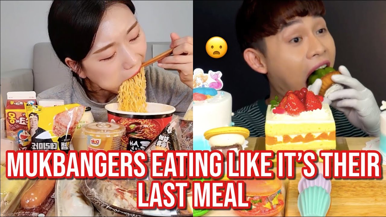 mukbangers eating like it's their LAST meal - YouTube