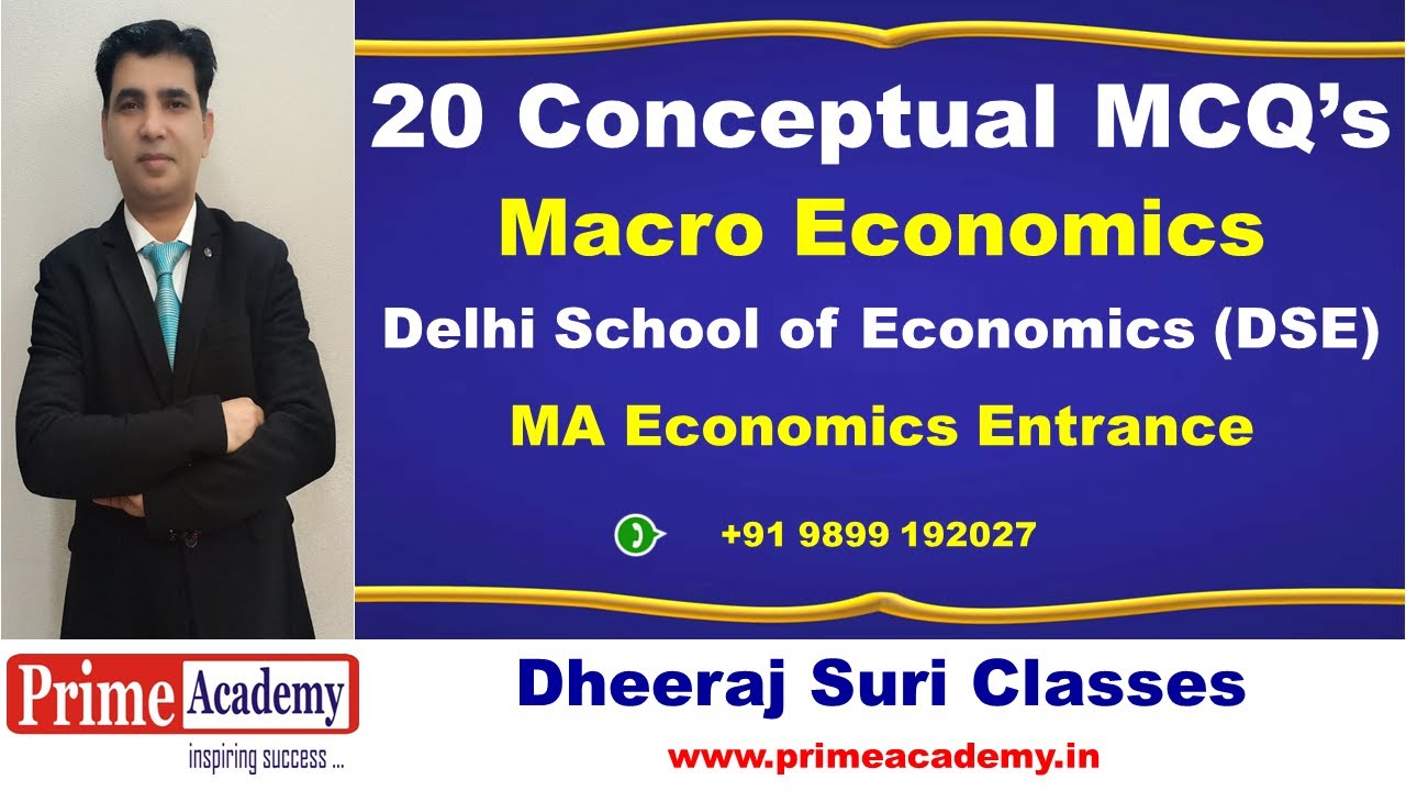 20 Expected Conceptual MCQ's on Macro Economics for MA Economics ...