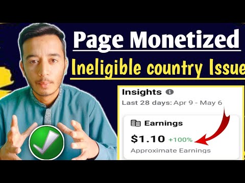 Monetize page in ineligible country| Complete setting of access | Fb ...