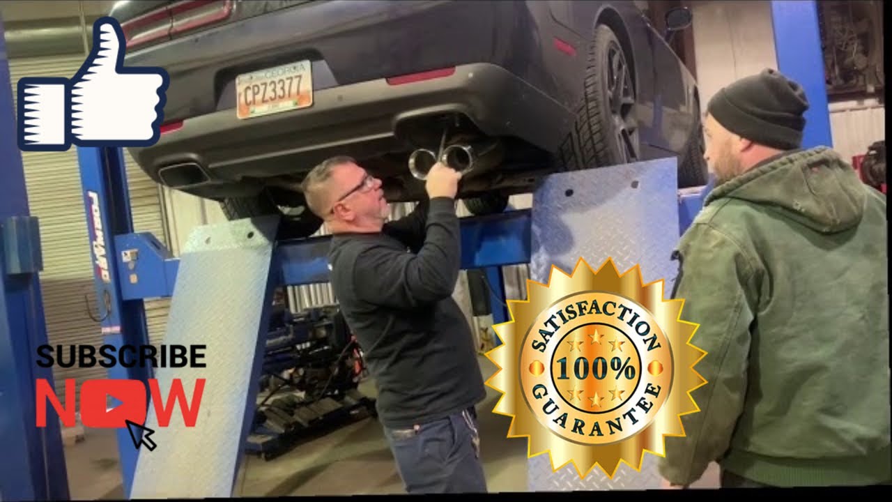 Installing Quad-tips on my Challenger! - YouTube