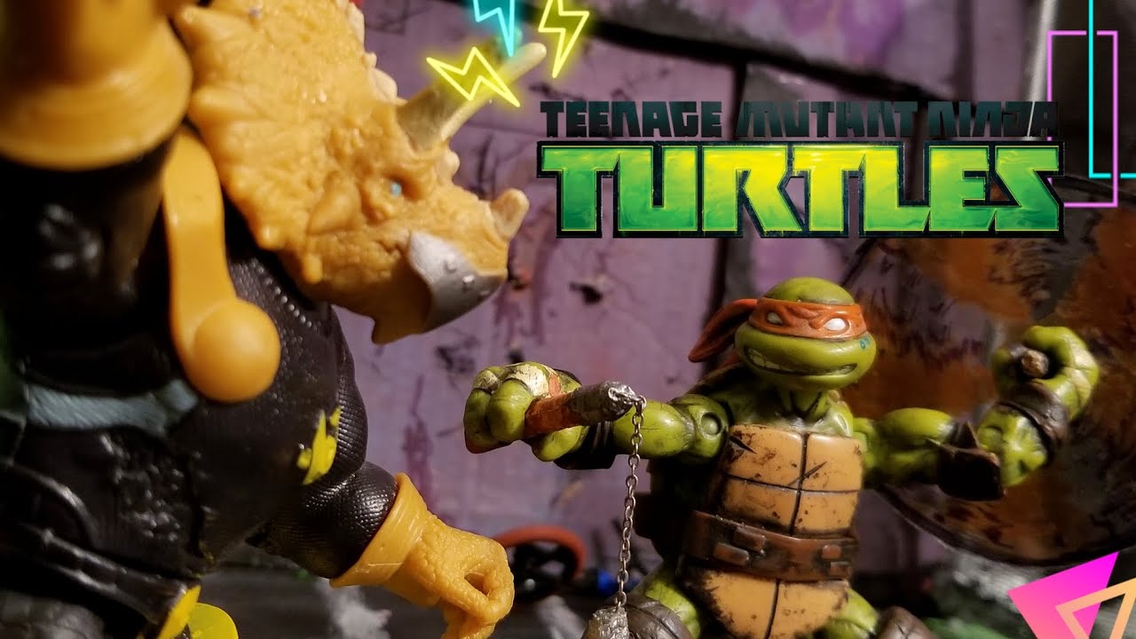 TMNT Mikey vs Triceraton Mozar! Stop Motion Animation 2023!! - YouTube