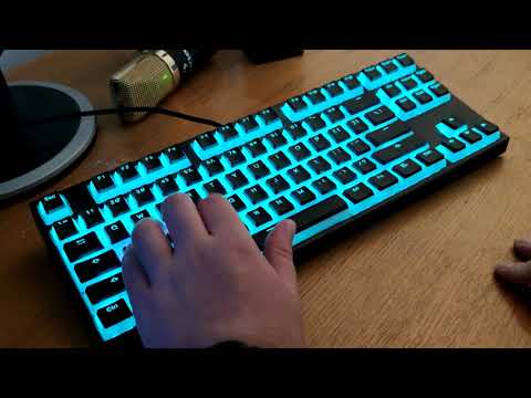 Around a minute of my keyboard(Typing and some spring ping.) - YouTube