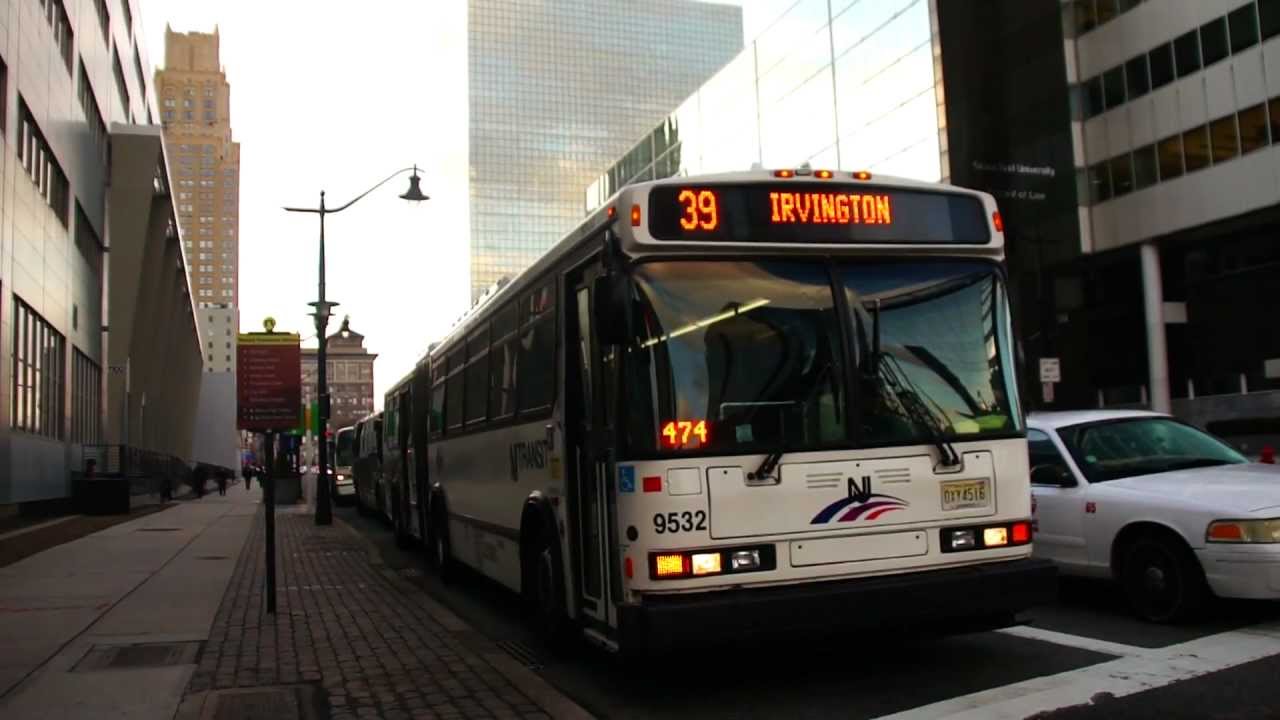New Jersey Transit 2003 Neoplan AN-459 Articulated 9532 & 1998 NovaBus ...