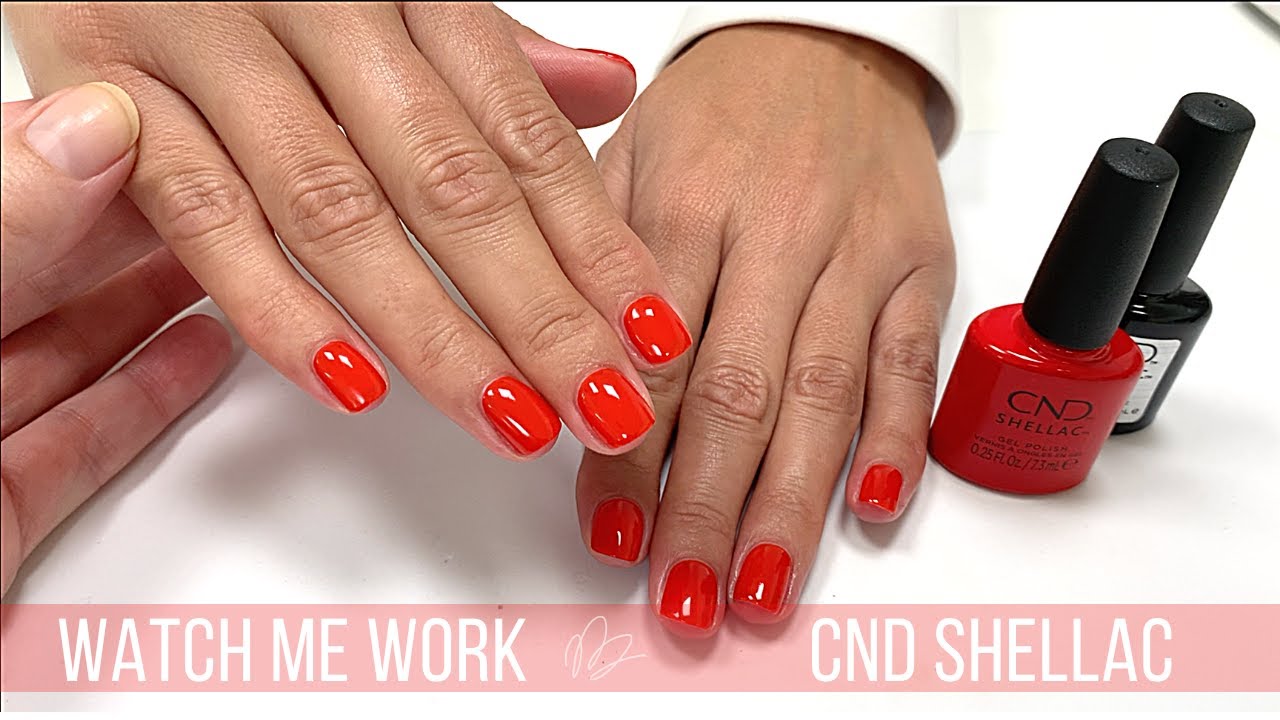 CND Shellac Manicure 'Poppy Fields' Spring 2022 [WATCH ME WORK] - YouTube