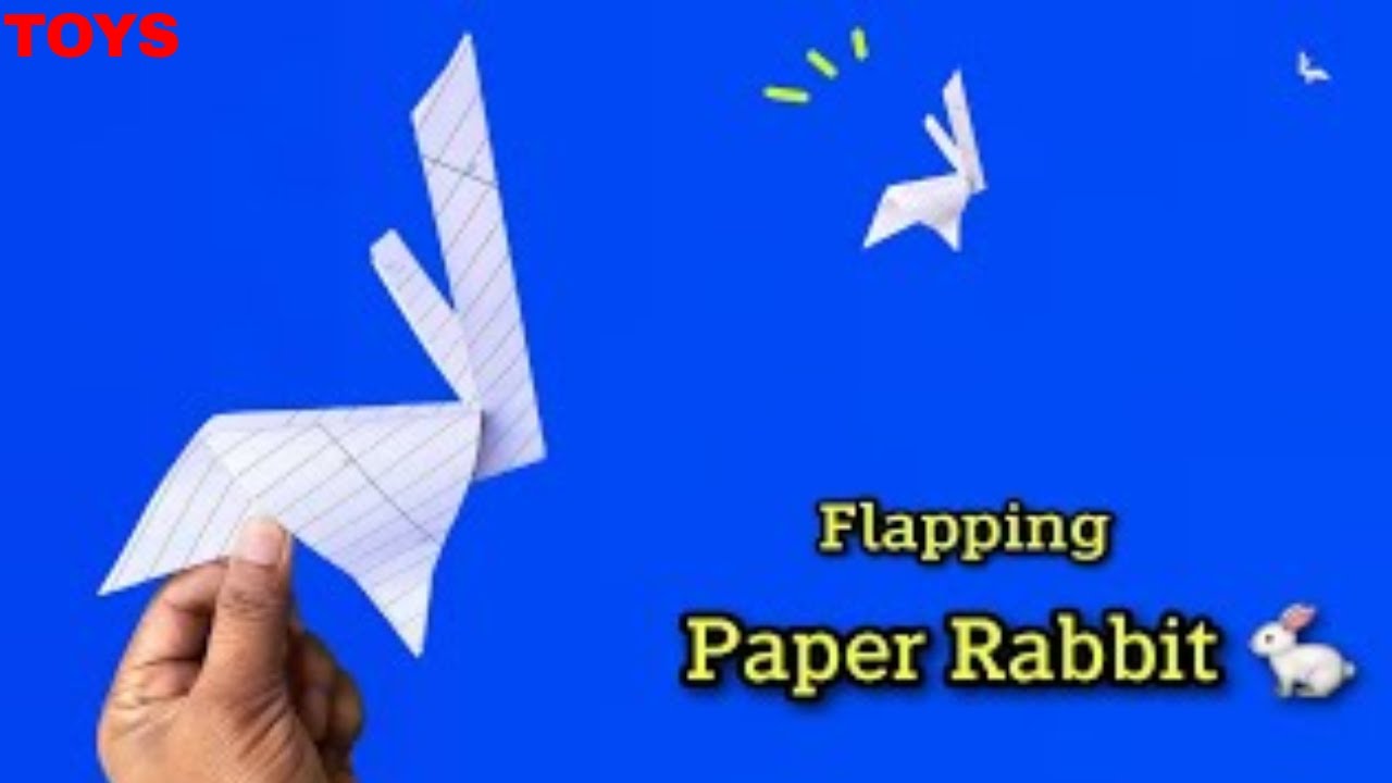 Easy Diy Rabbit School Notebook Paper Toy - How To Make A Flapping ...