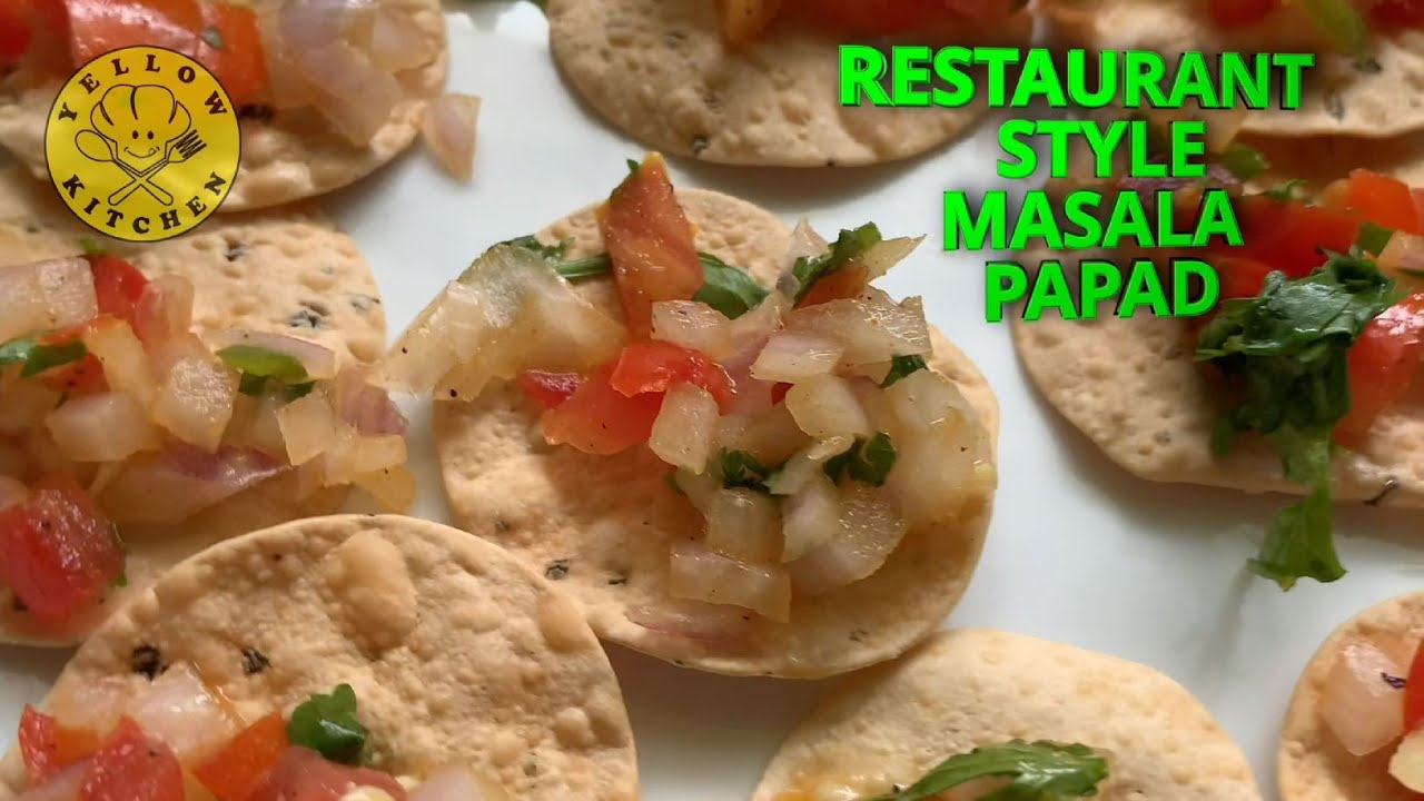 Masala Papad Recipe For Kids | Easy & Quick Indian Starter | Quick ...