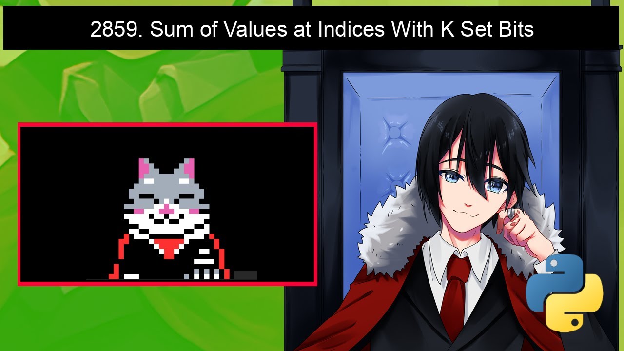 2859 Sum Of Values At Indices With K Set Bits Leetcode Youtube 9090