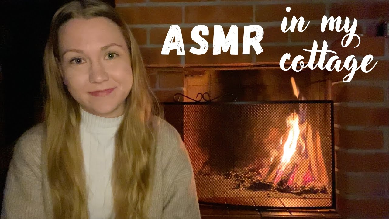 ASMR in a Cottage in Finland 🍁 (Fireplace, Sauna & Nature Sounds, Soft ...