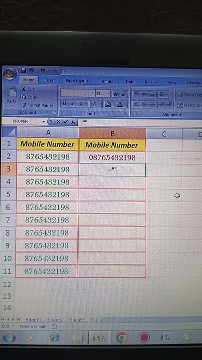 Add zero before mobile number In Excel#trending #microsoftoffice #exceltips #spreadsheet. - YouTube