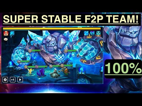 Summoners War - SUPER STABLE F2P GIANT ABYSS HARD TEAM! - YouTube