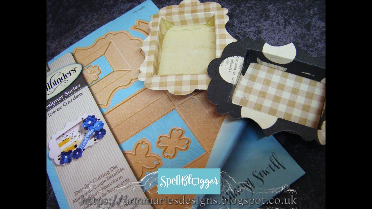 53. Spellbinders Dies: How to make a Tiny Shadow Box - YouTube