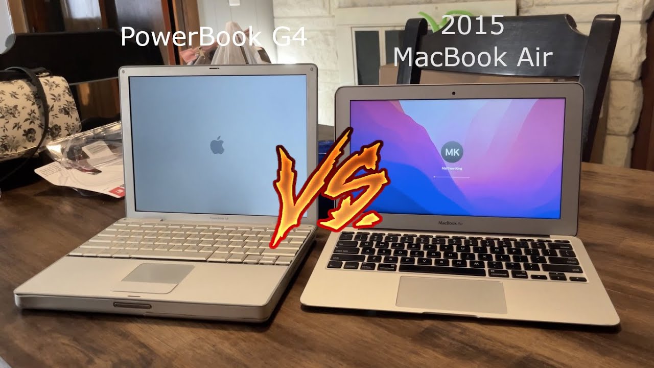 Powerbook G4 VS 2015 MacBook Air - YouTube
