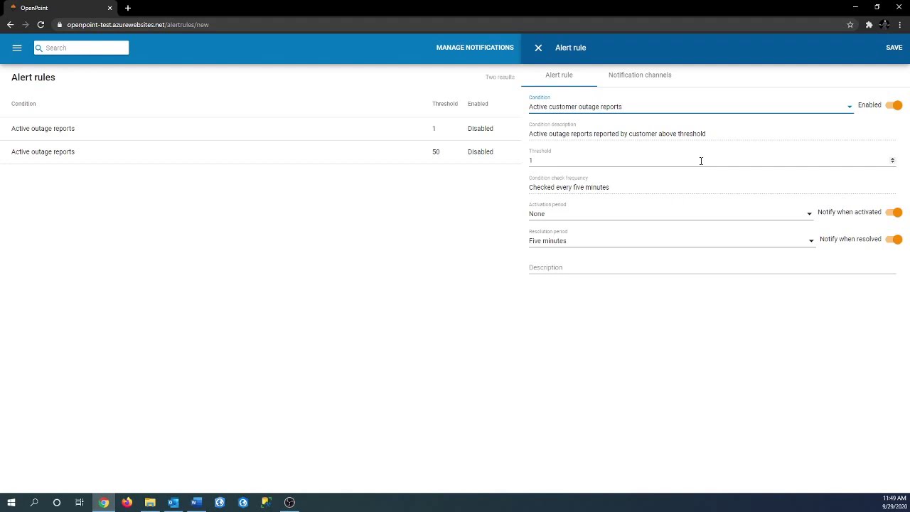 Create a New Alert Rule in OpenPoint Web - YouTube