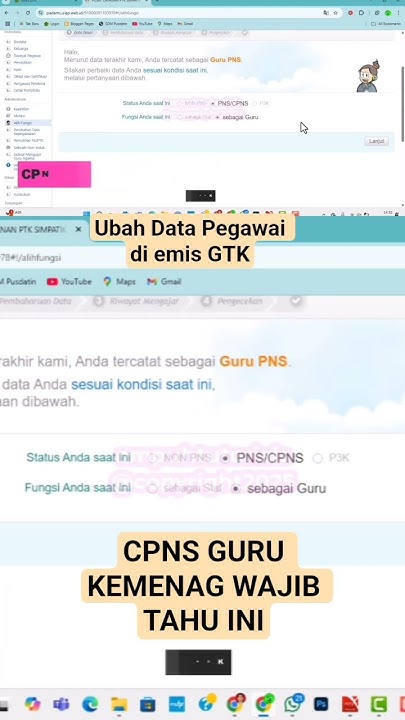 CPNS GURU KEMENAG WAJIB TAHU CARA UBAH DATA PEGAWAI DI EMIS GTK #kemenag #tutorial #cpns - YouTube