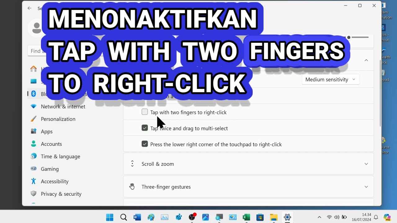 Tutorial Menonaktifkan "Tap With Two Fingers to Right-Click" di Laptop ...
