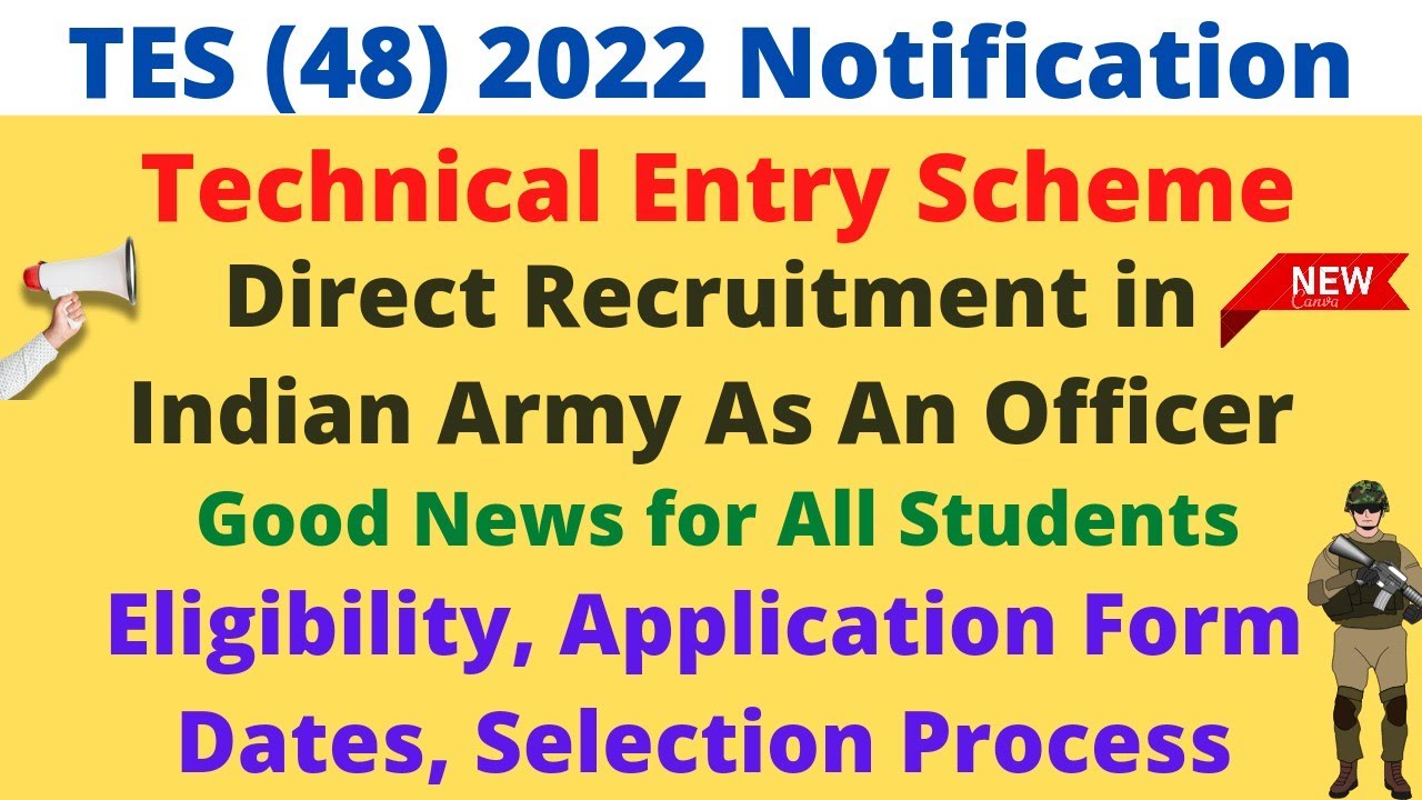 TES 48 Official Notification Out | Technical Entry Scheme 2022 | Join ...