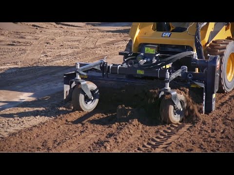 Cat® Power Box Rake Attachment - YouTube