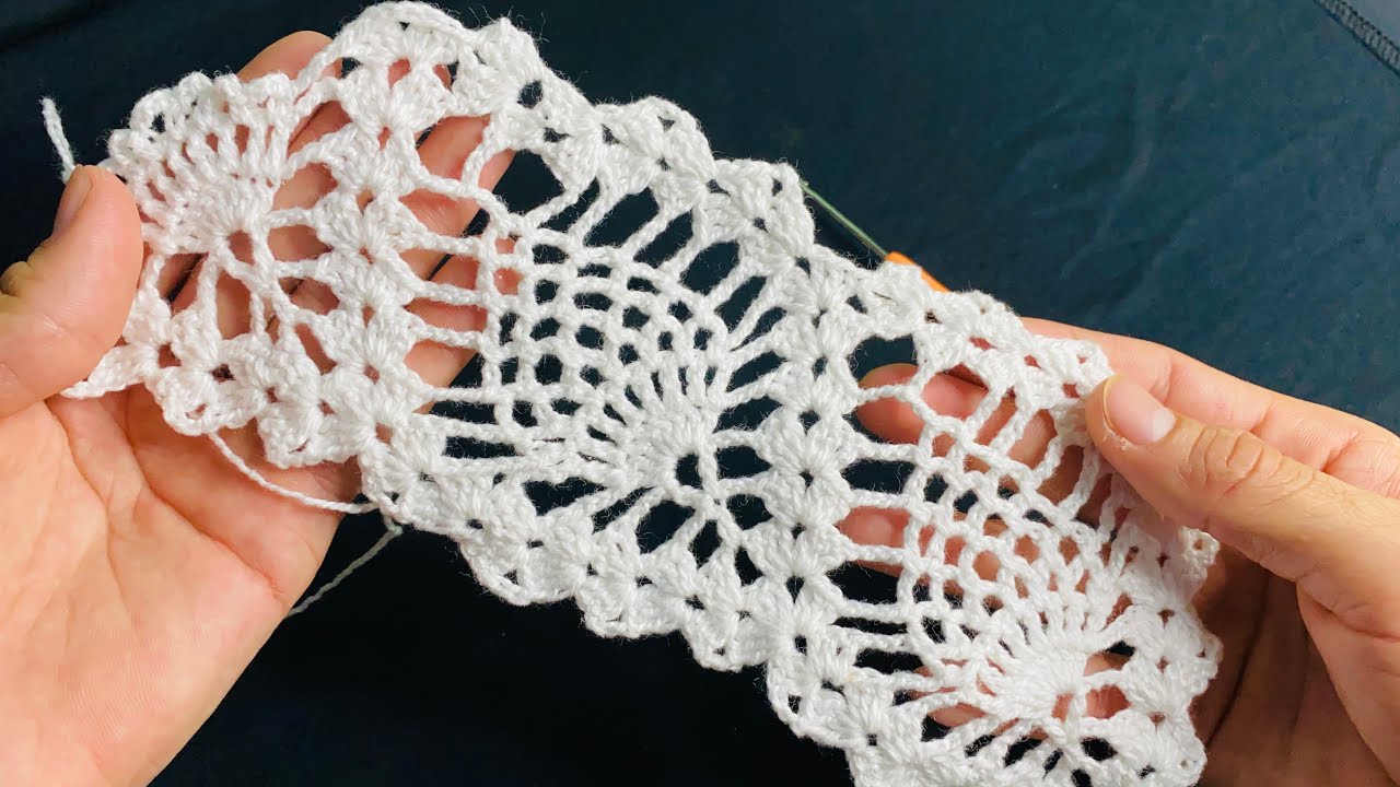 Hermoso encaje a crochet paso a paso - YouTube