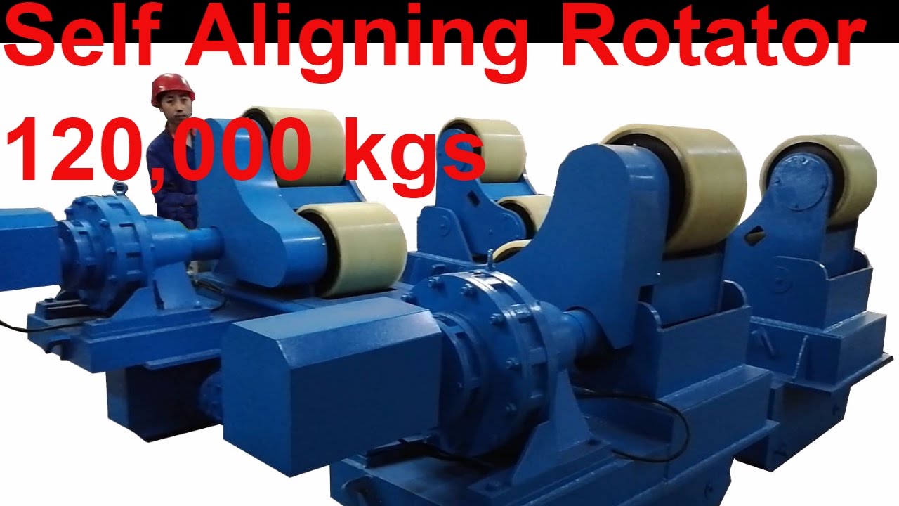 Self Aligning Welding Rotator 120 Tons - YouTube