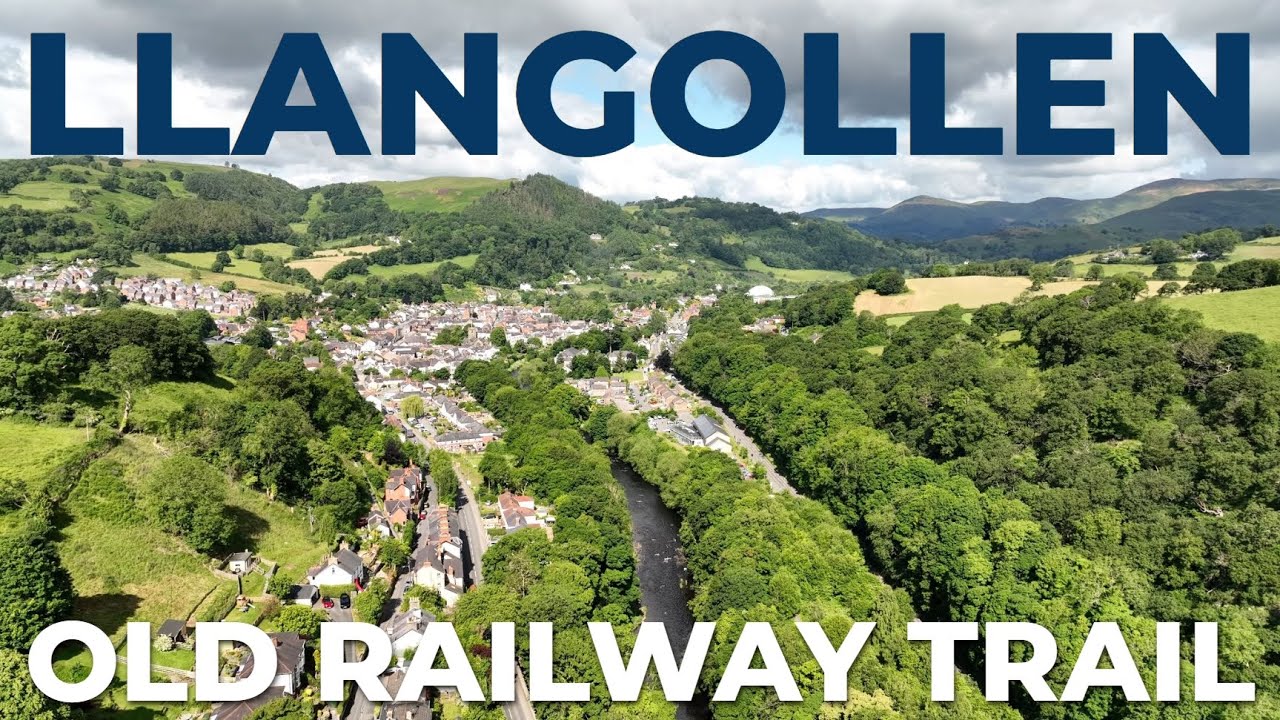 Old Railway Trail parkrun 🏴󠁧󠁢󠁷󠁬󠁳󠁿, Llangollen #53 [4K Aerial] - YouTube