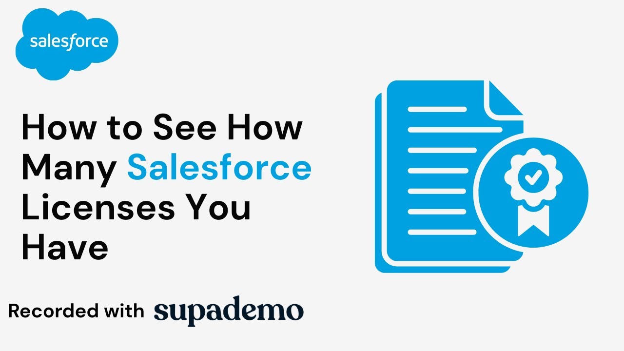 How to See How Many Salesforce Licenses You Have - YouTube