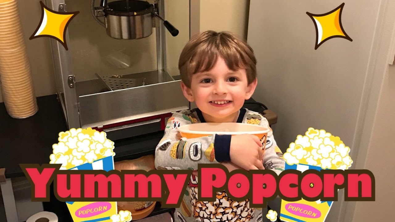 Toddler Shows You How To Make Movie Theater Popcorn! - YouTube