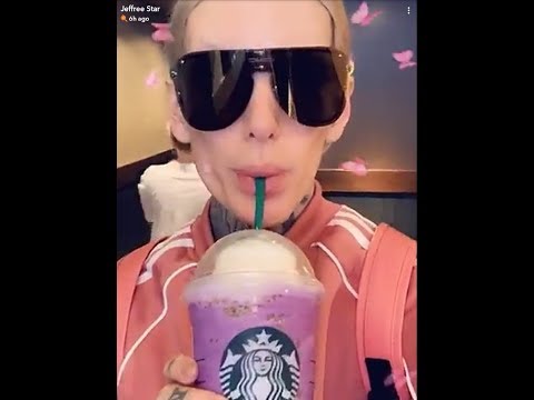 Jeffree Star Tries The Witches Brew Frappuccino| SnapChat Story
