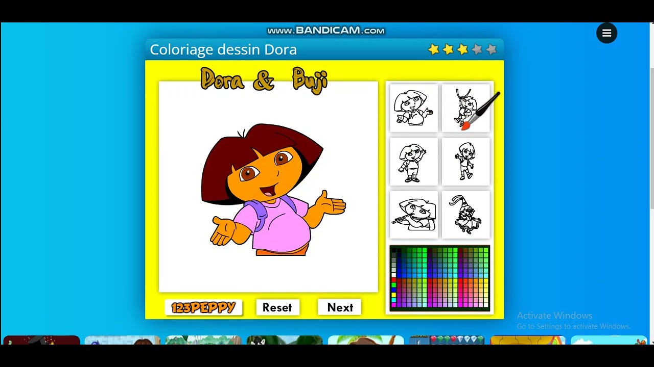 Dora Coloring Game - YouTube