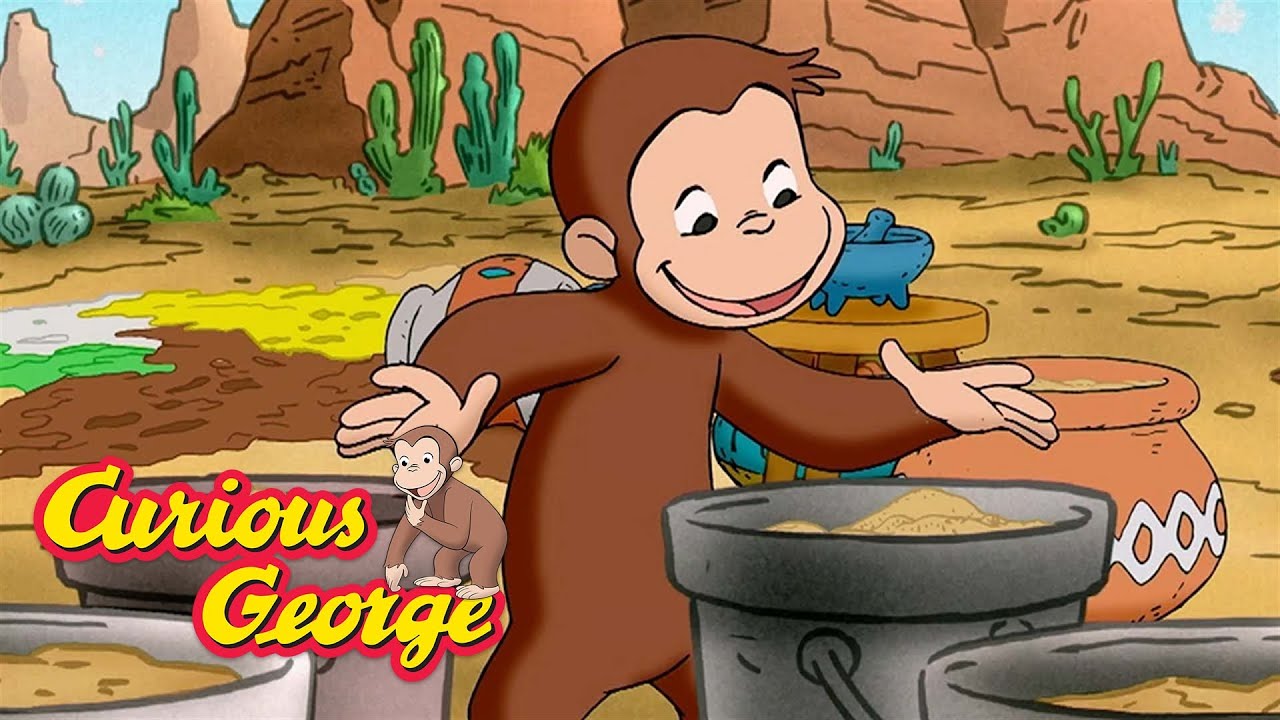 Curious George Paints The Desert 🐵 Curious George 🐵 Kids Cartoon - YouTube