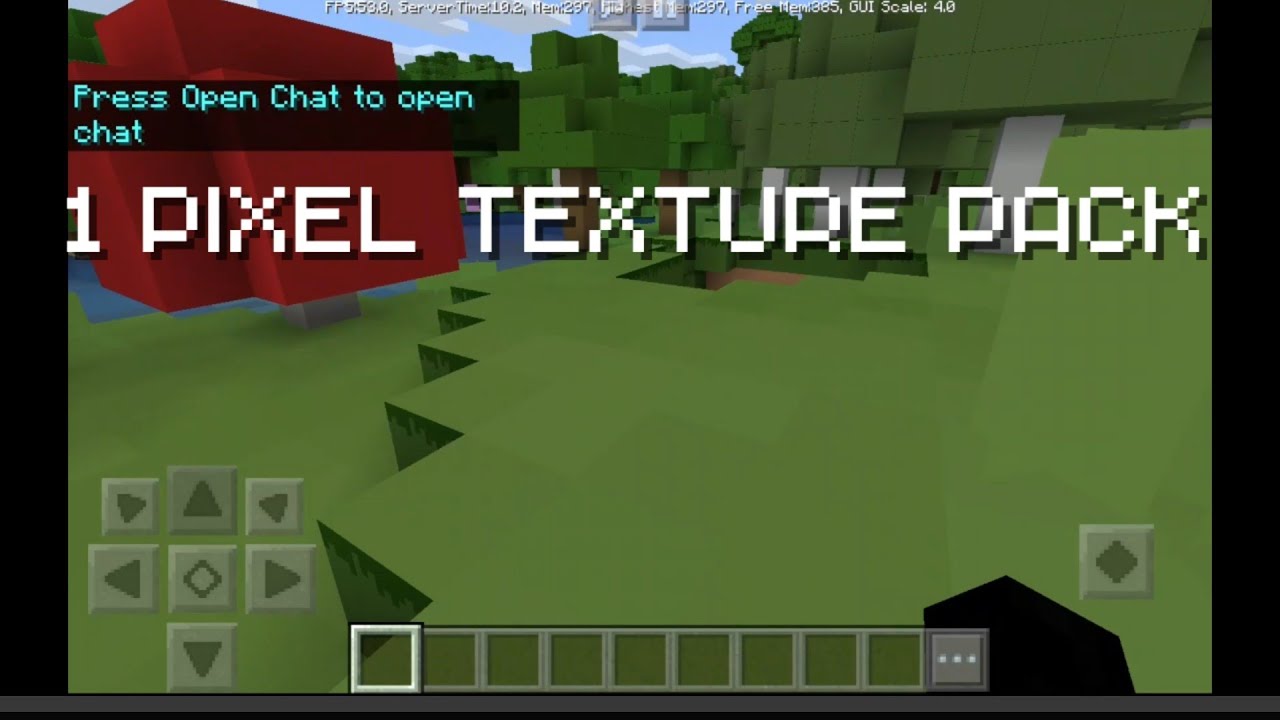 The worst looking texture pack I ever tried (one pixel texture ...