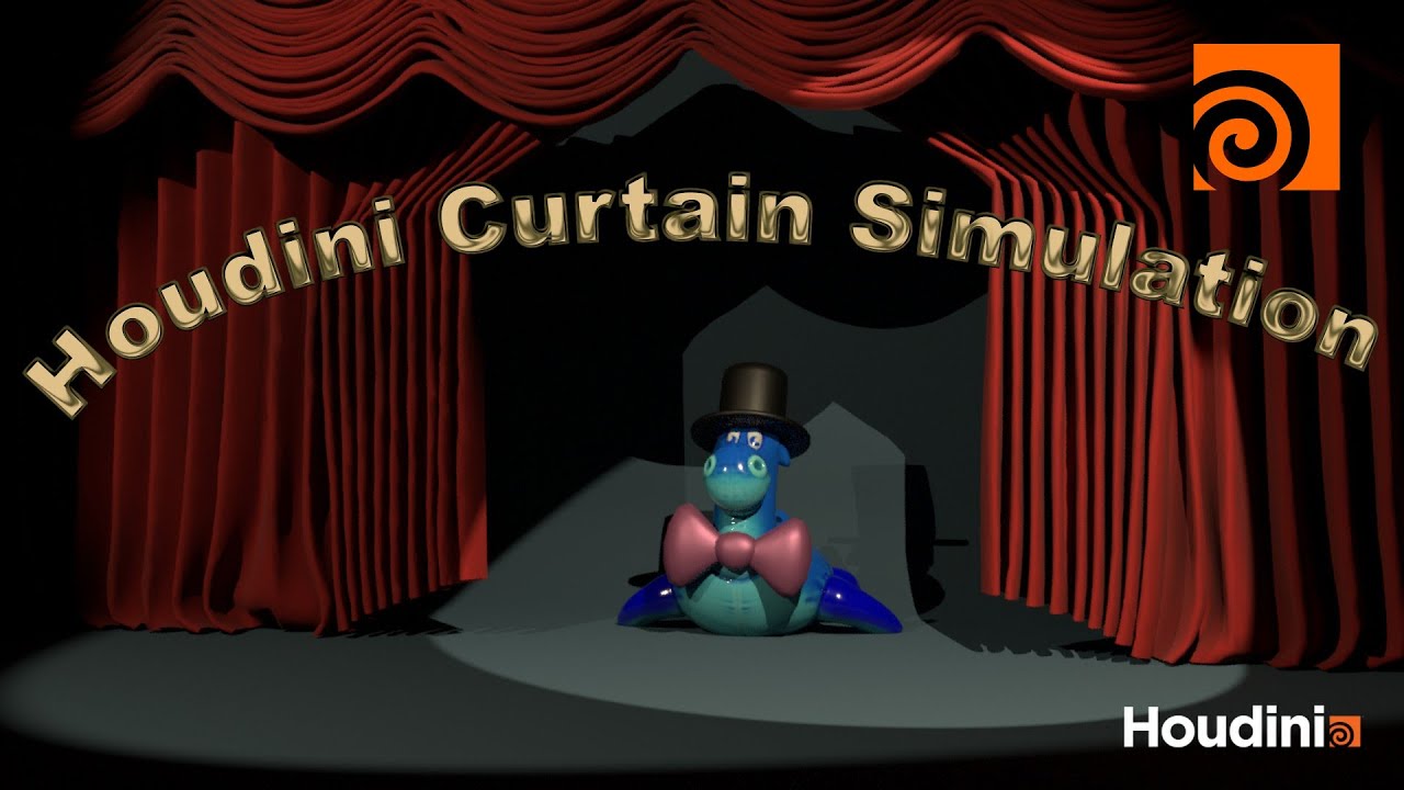 Houdini Curtain / Drape Simulation Tutorial - YouTube