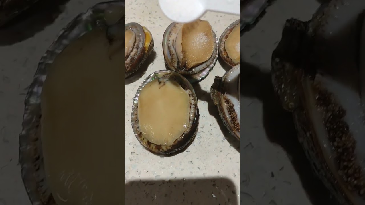 Faster Way to clean Abalone put some salt - YouTube