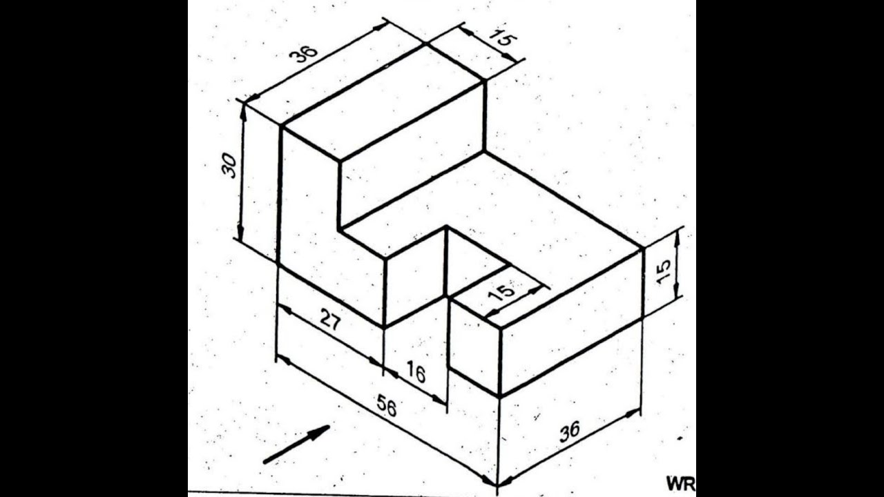 Medium Level Isometric Drawing for Practice - YouTube