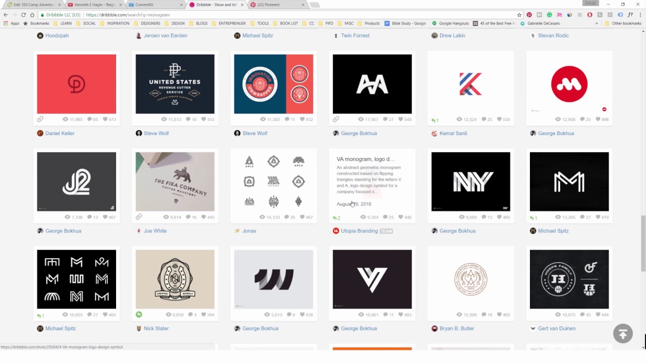 01/08 Inspiration — Graphic Design: Learn to Design a Monogram - YouTube