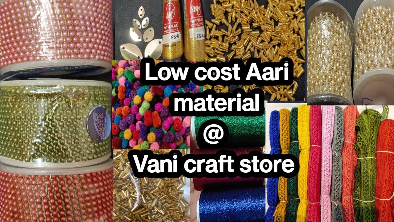 Low cost aari material || maggam work material || vani craft store ...