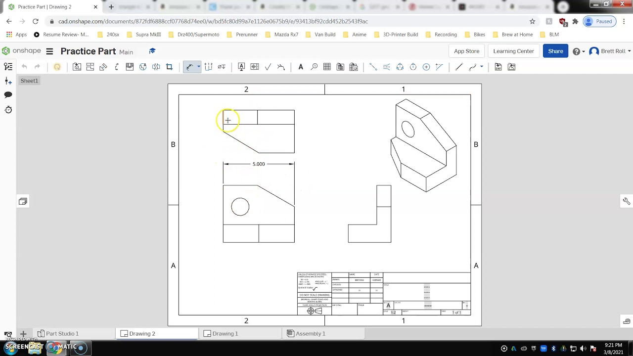 Creating a Drawing in Onshape - YouTube