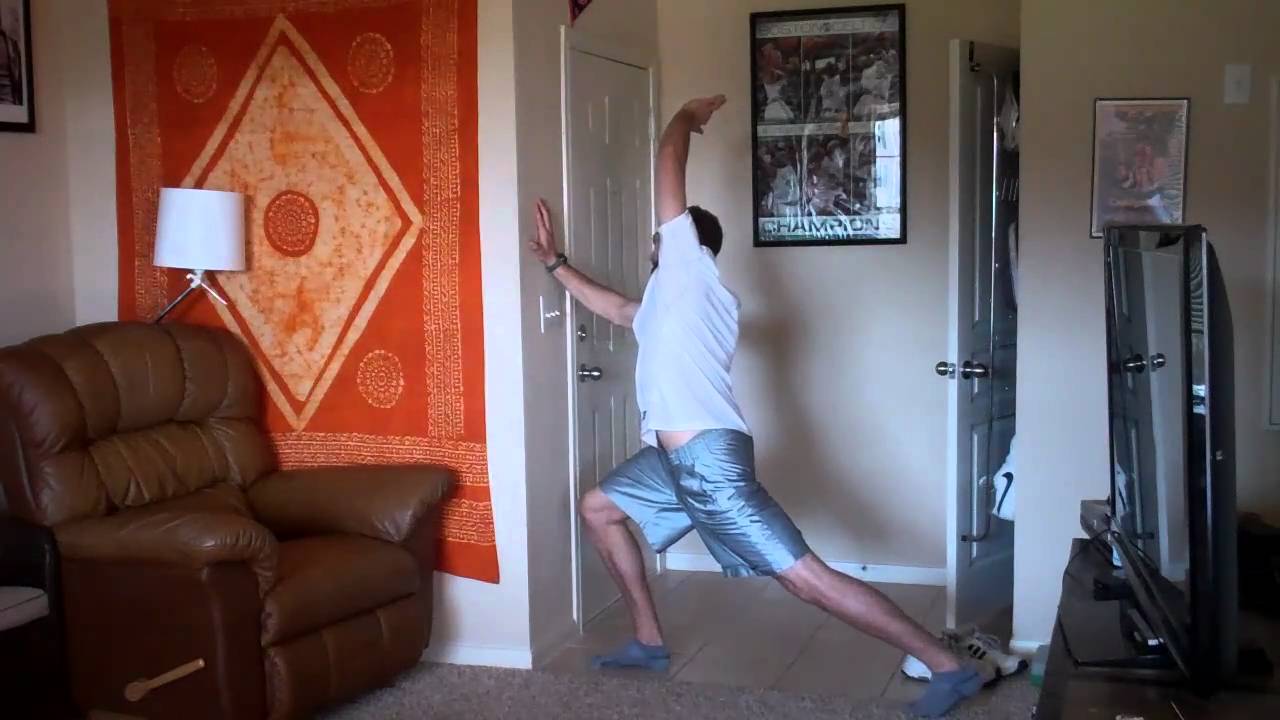 Wall-hip/TFL/IT Band stretch with Frontal Plane Driver - YouTube