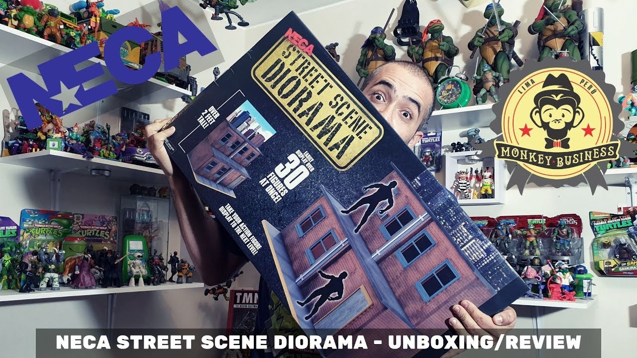 NECA STREET SCENE DIORAMA - UNBOXING / REVIEW EN ESPAÑOL - YouTube