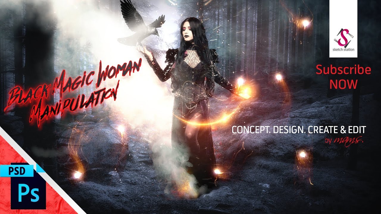 Black Magic Woman at Midnight Manipulation I Adobe Photoshop CC 2018 ...