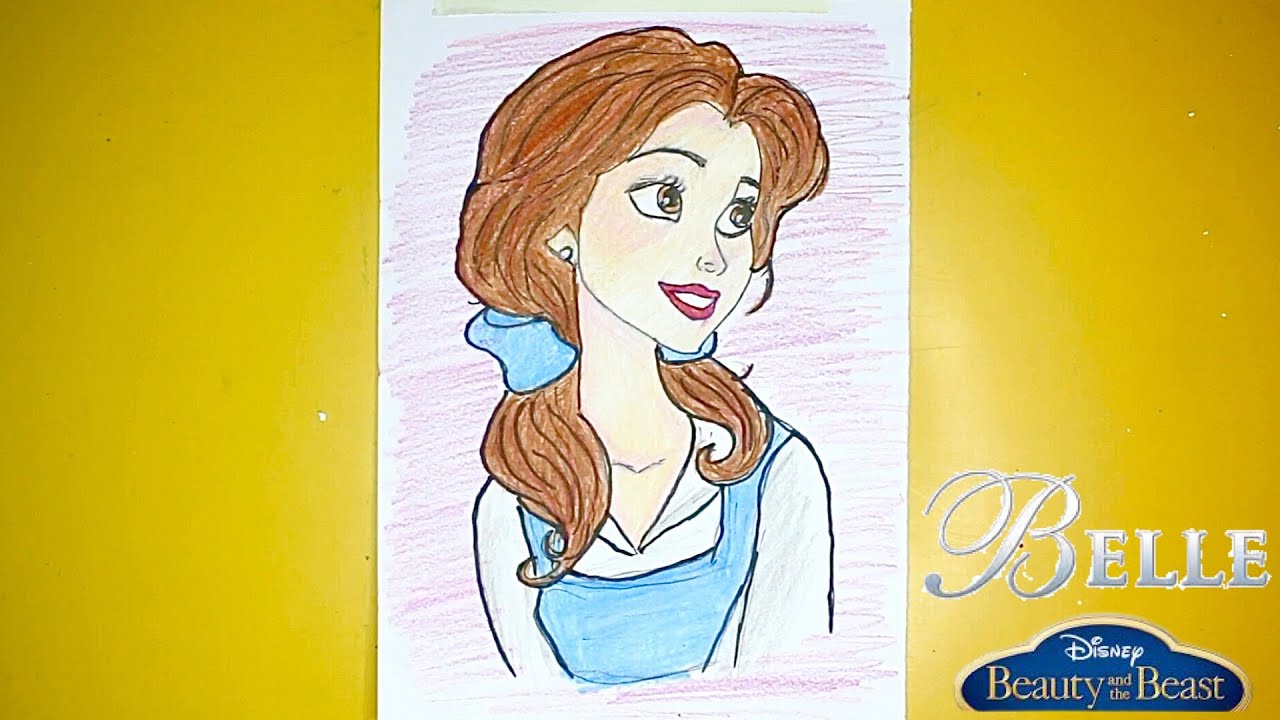 Drawing Belle from Beauty and The Beast || Pencil Drawing || Easy ...